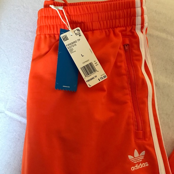 adidas | Pants | Nwt Mens Adidas Firebird Orange Track Pants | Poshmark